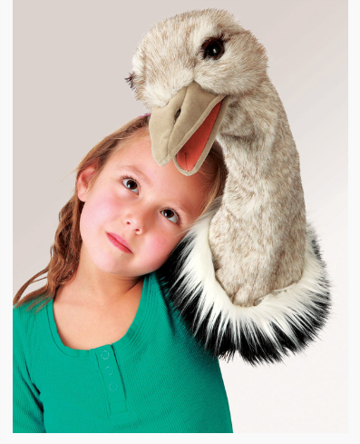 Folkmanis Ostrich Stage Puppet – The Spinning Top Toy Store